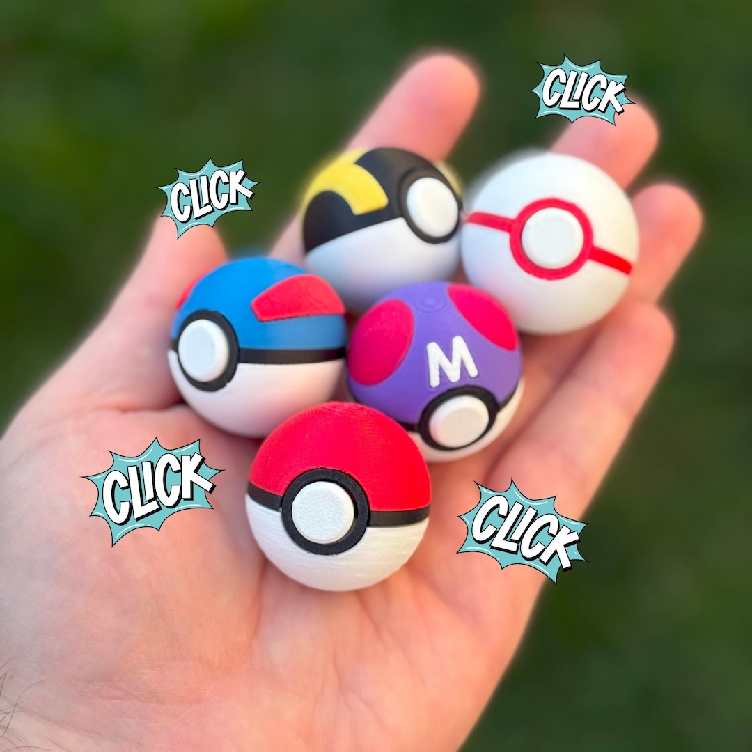 Pokeball Clicker Fidget Toy - Etsy
