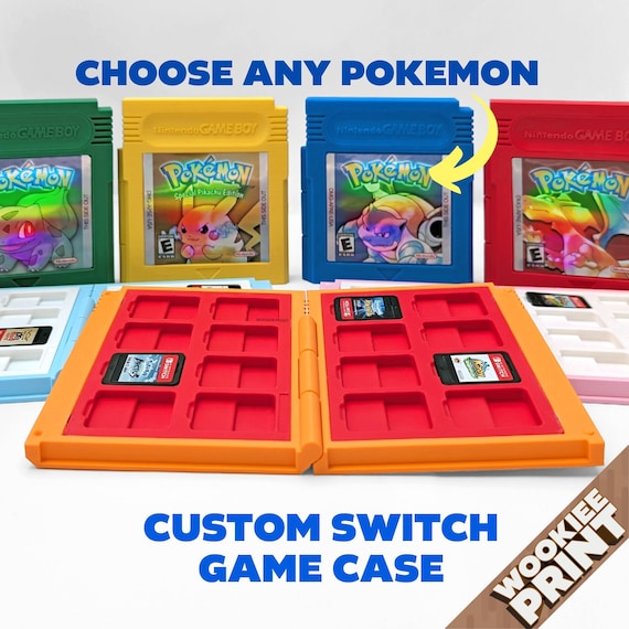 Custom Pokemon Switch Game Case Nintendo Switch Gameboy Cartridge Display Case Storage Etsy