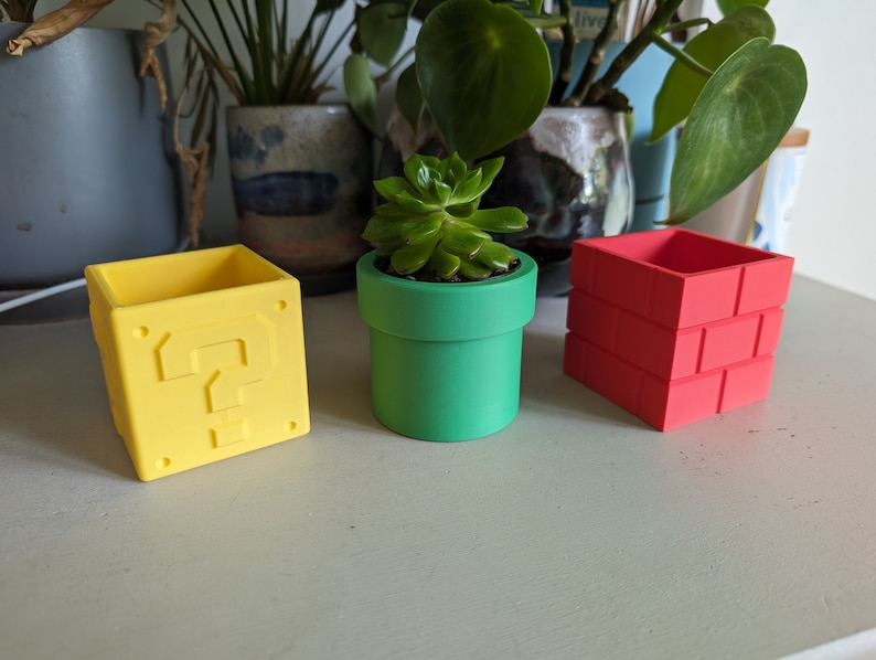 Super Mario Planters / Nintendo Gift, Gamer Gift, Succulent Air Plant ...
