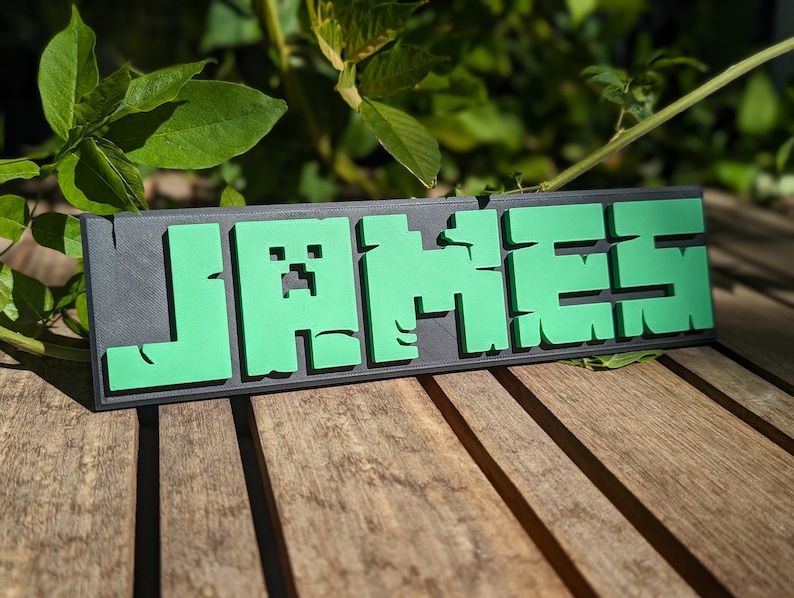 Minecraft Custom Bedroom Door Sign Name Plate - Etsy