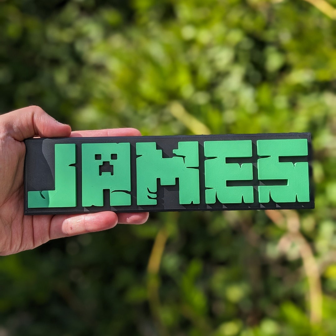 Minecraft Custom Bedroom Door Sign Name Plate - Etsy