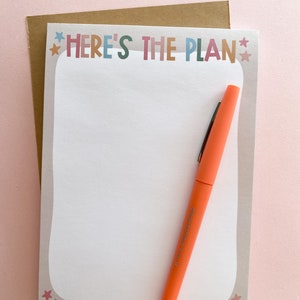 So Here's the Plan Notepad | To-do List Notepad, Back to School ...