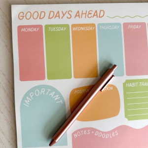Good Days Ahead Planner | Jumbo Notepad, Weekly Planner Deskpad, Task ...