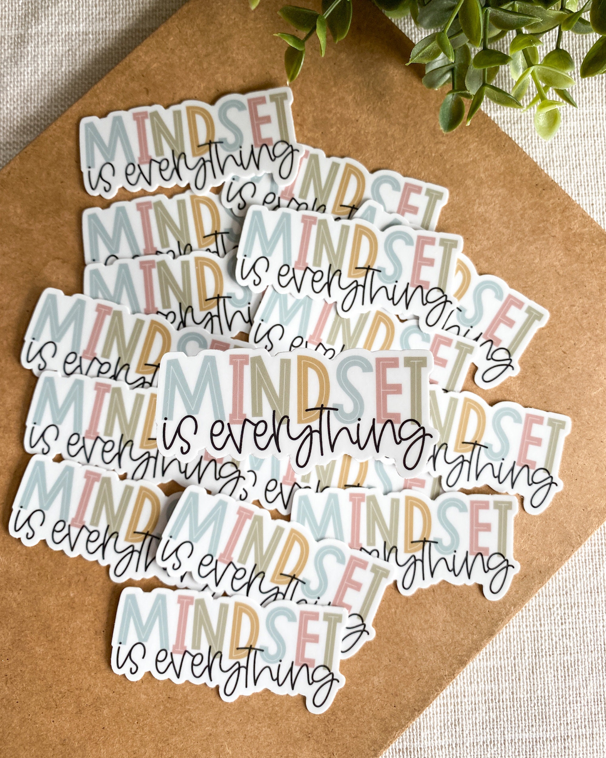 Mindset is Everything Motivational Sticker Positive | Etsy