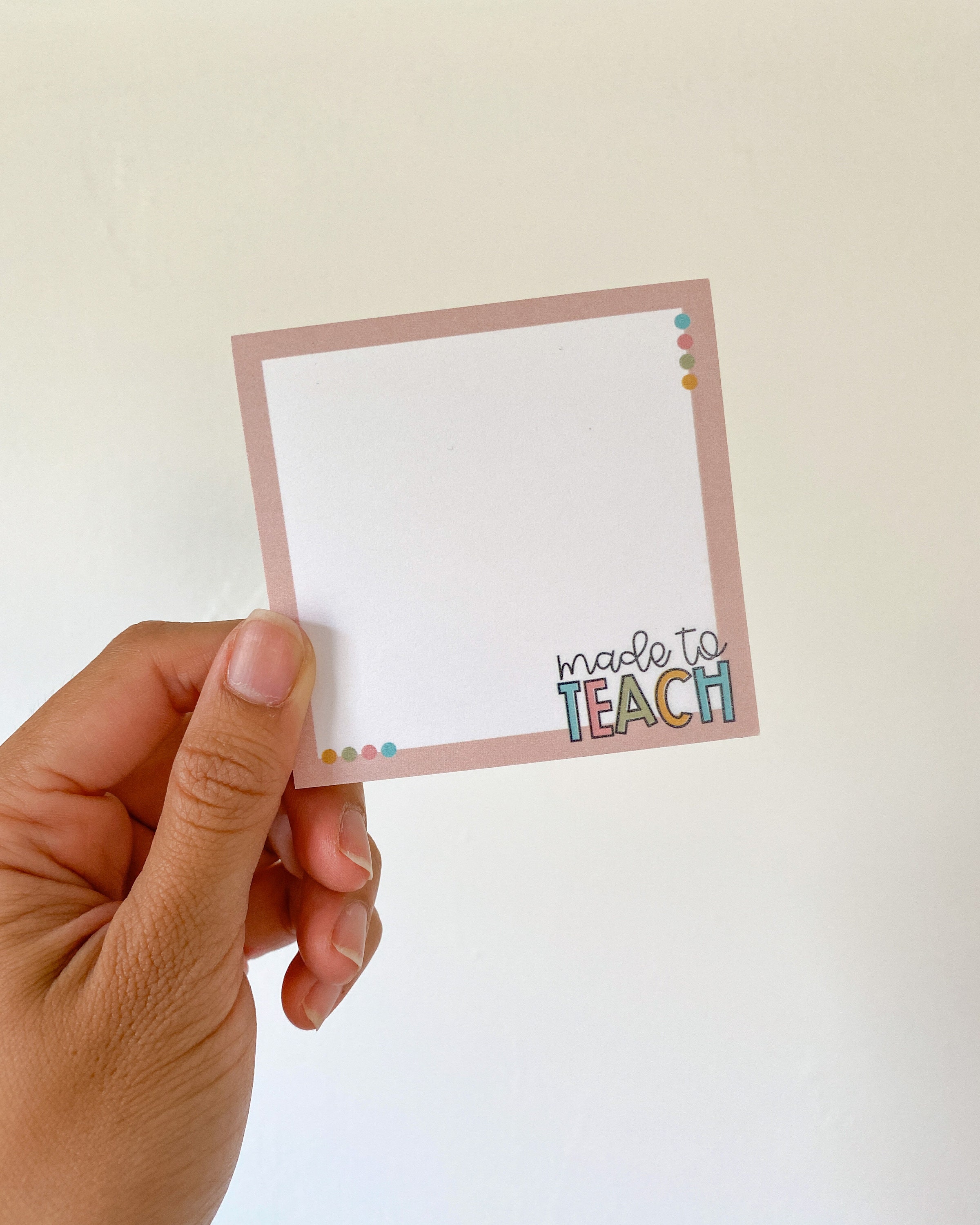 Made to Teach Sticky Notes Mini Notepad Cute Stationery - Etsy