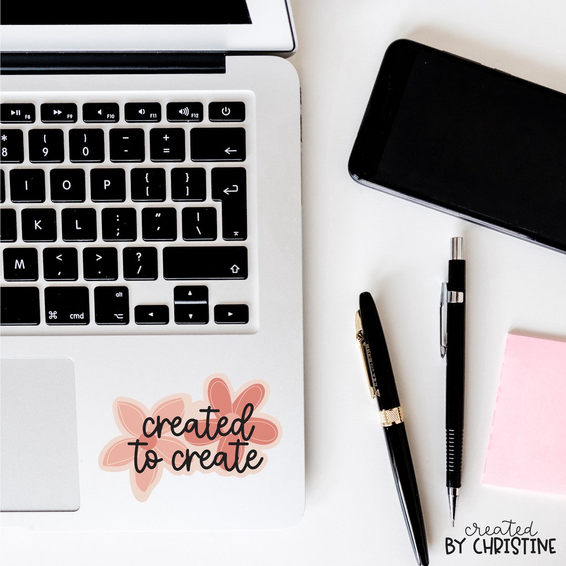 Created to Create Sticker Vinyl Waterproof Sticker Flower - Etsy