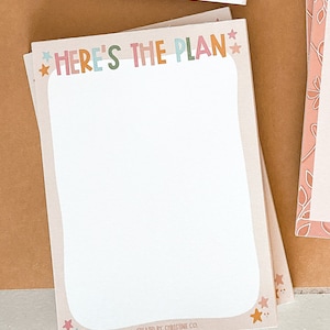 So Here's the Plan Notepad | To-do List Notepad, Back to School ...