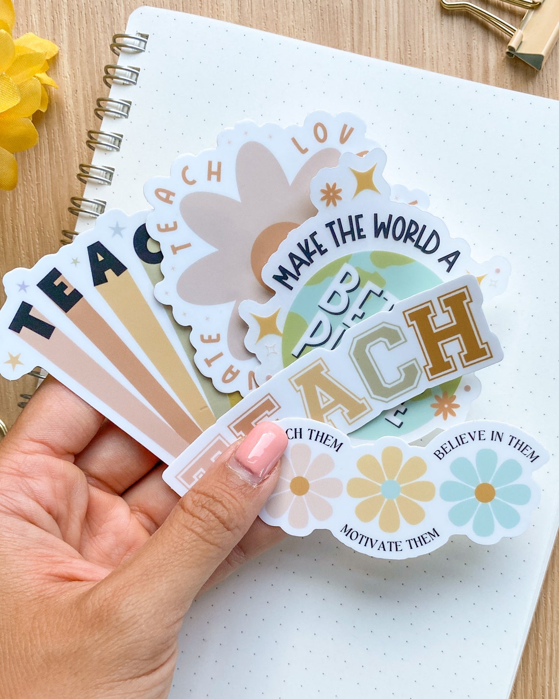 Teacher Sticker Pack Teacher Gifts Teach Vinyl Stickers - Etsy