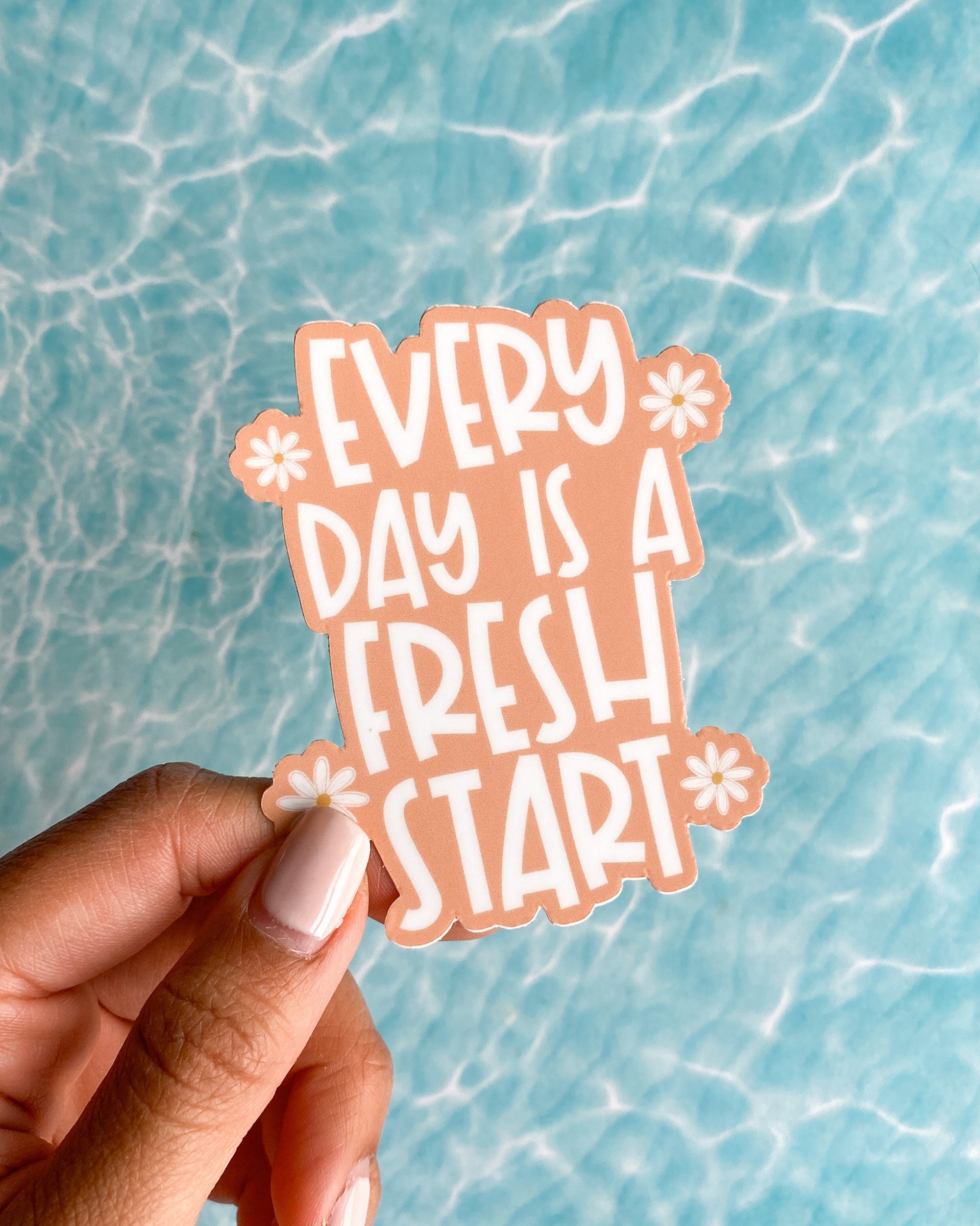 Every Day is A Fresh Start Sticker Positive Quotes Pink - Etsy