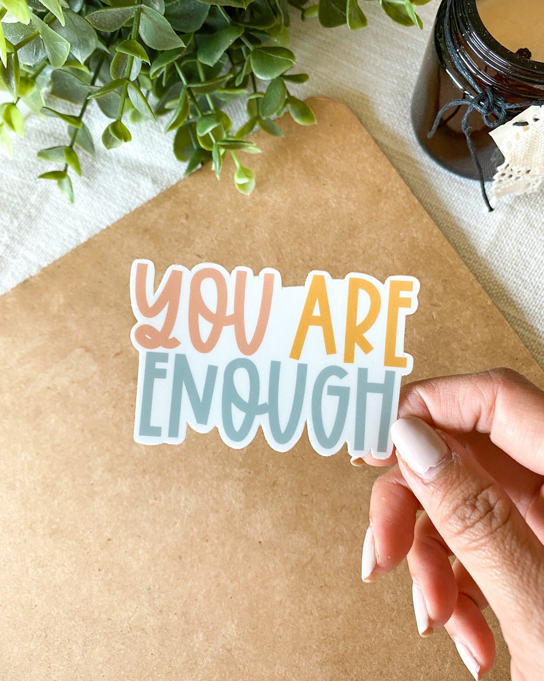 You Are Enough Sticker | Motivational Sticker, Vinyl Waterproof Sticker ...