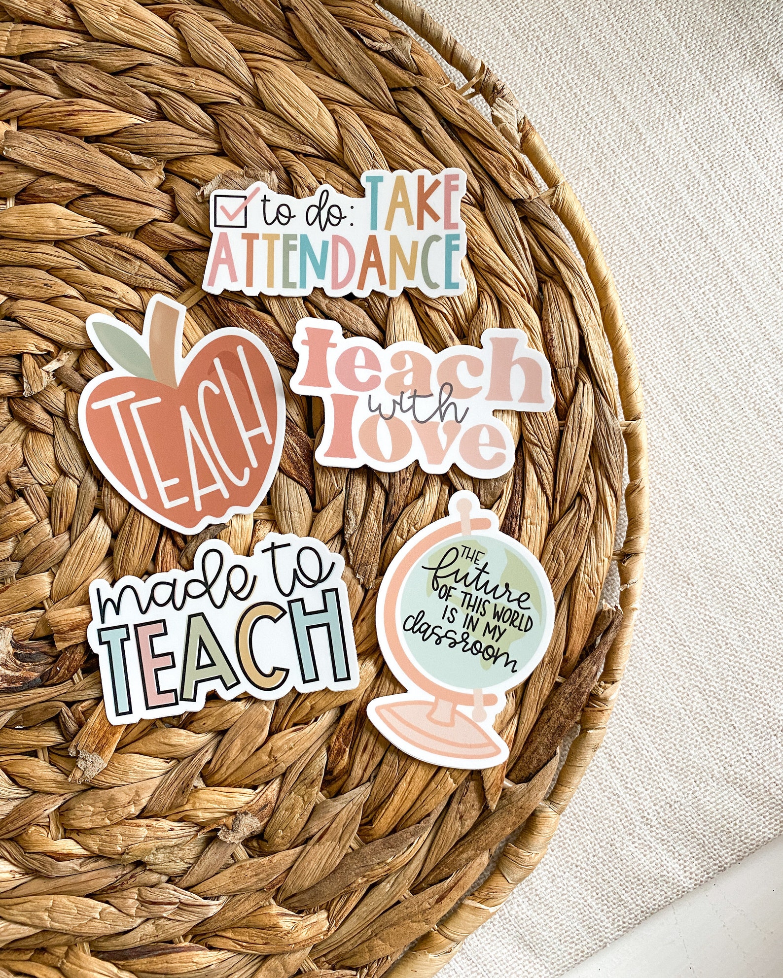 Teacher Sticker Pack Teacher Gifts, Teach Vinyl Stickers, Educator ...