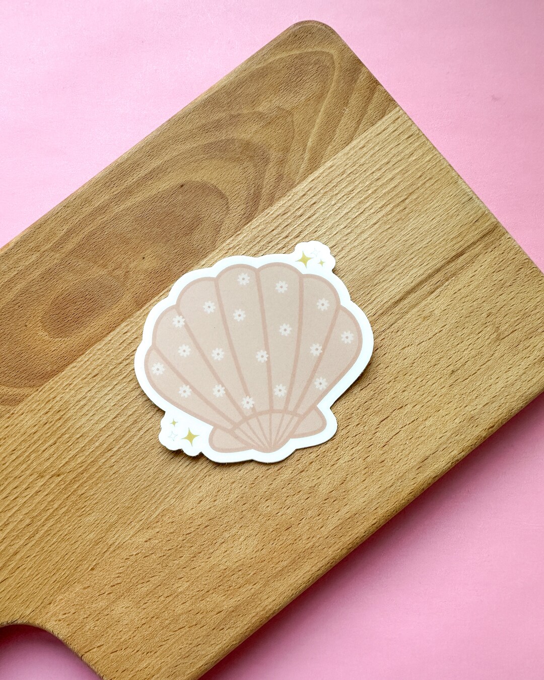 Clam Shell Sticker | Summer Sticker, Pink, Decorative, Laptop Decal ...