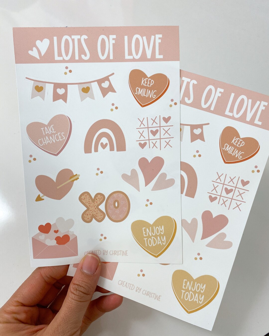 Valentine Lots of Love Sticker Sheet Bullet Journal - Etsy