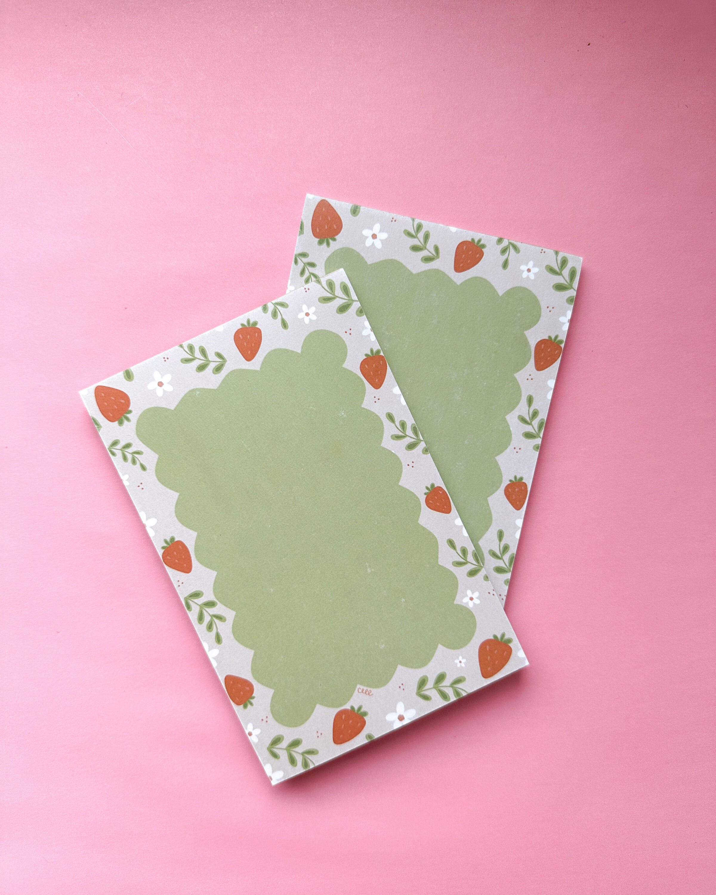 Strawberry Notepad | To-do Organizer, List Pad, Blank Notepad, Small ...