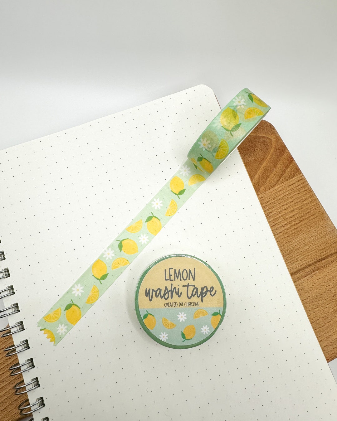 Lemon Washi Tape Bright Colorful Paper Decor, Bullet Journal, Lemonade ...