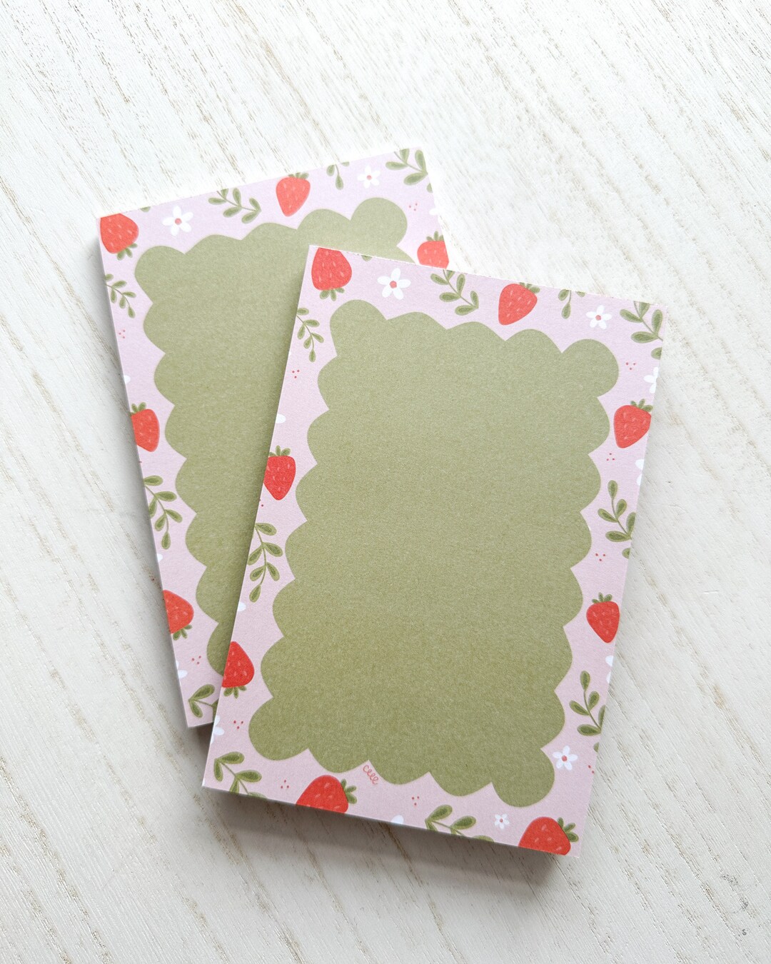 Strawberry Notepad | 4x6 To-do List Pad - Etsy