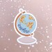 Floral Globe Sticker Vinyl Waterproof Sticker, Explore Sticker - Etsy