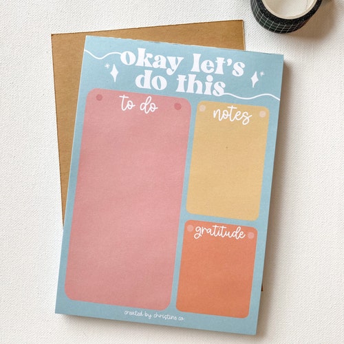 To-do List Notepad - Etsy