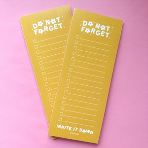 Do Not Forget Notepad Task To-do, List Pad, Write It Down, Retro Notes ...