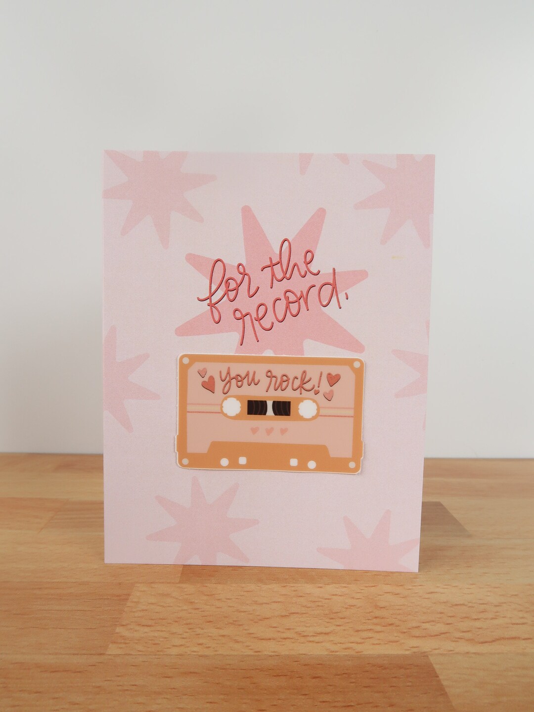 You Rock Valentine Sticker Card Heart Notecard, Galentine Card, Love ...