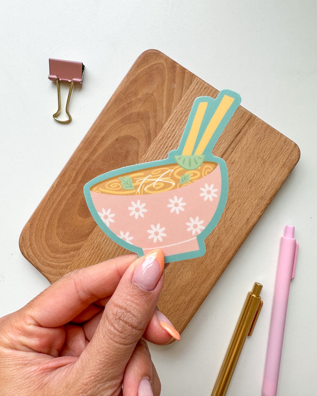 Pho Noodle Soup Sticker | Vinyl Waterproof, Asian Sticker, Foodie ...