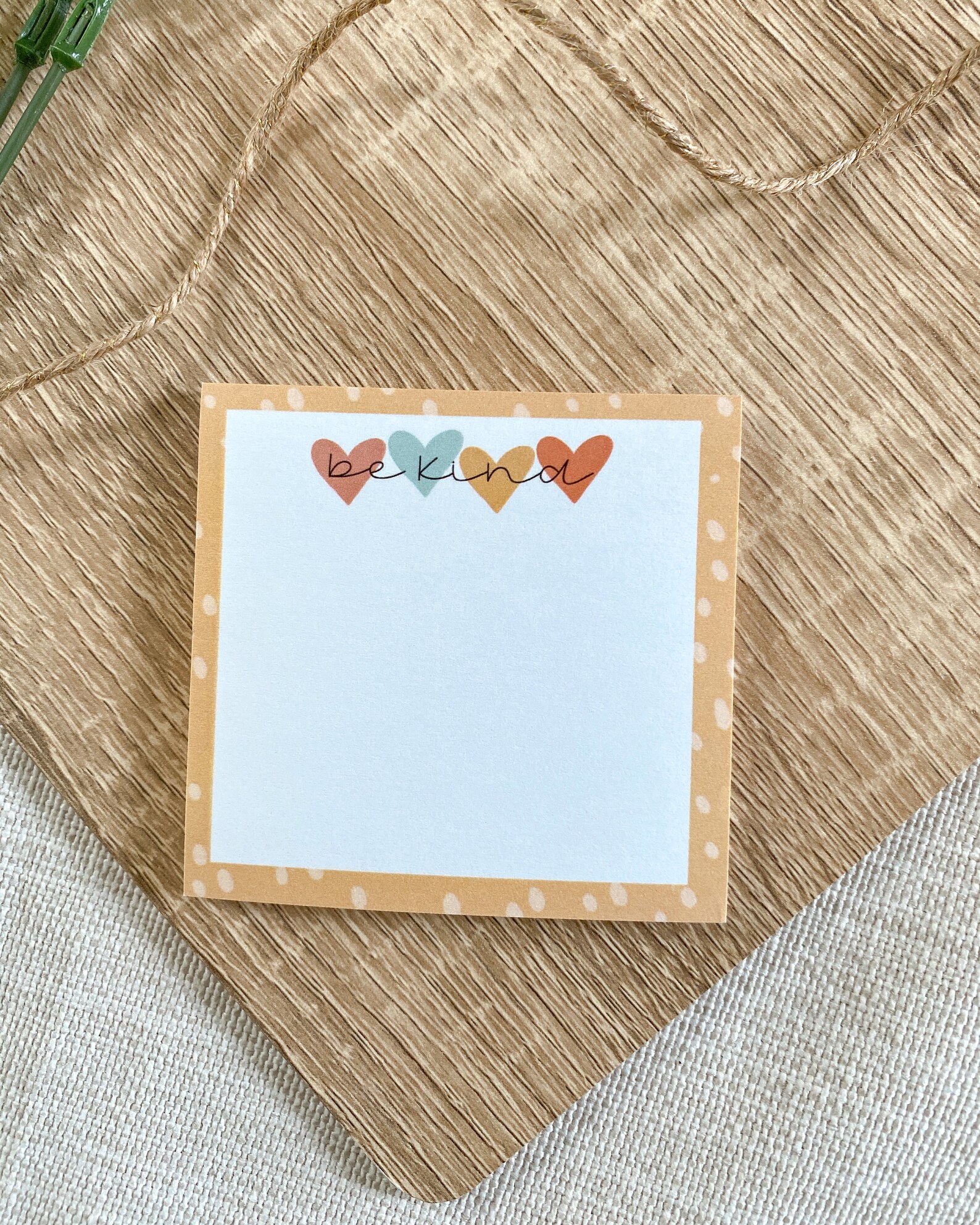 Be Kind Hearts Sticky Notes Mini Notepad Cute Office - Etsy