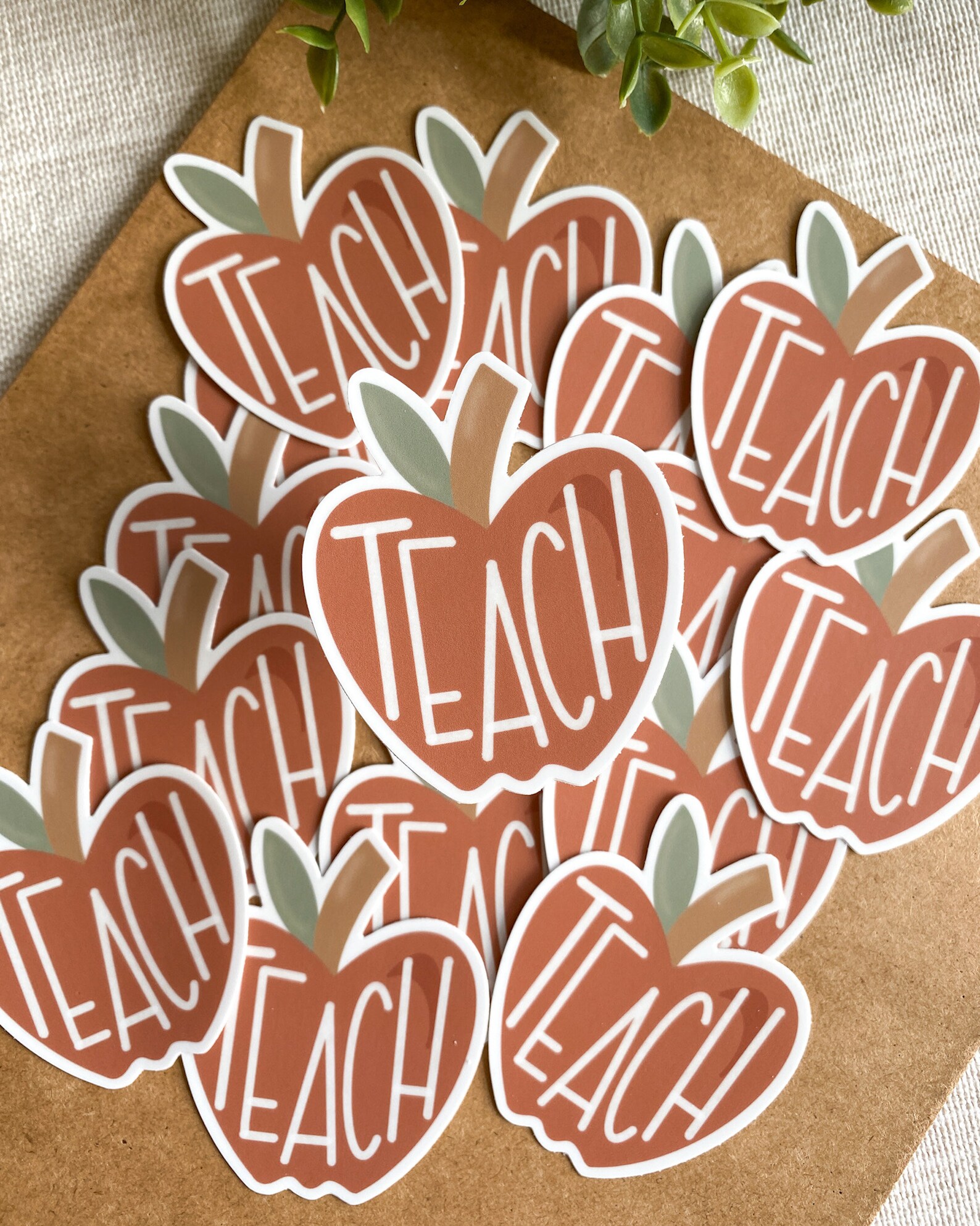 Apple Teacher Sticker | Vinyl Waterproof Sticker, Teacher Sticker ...