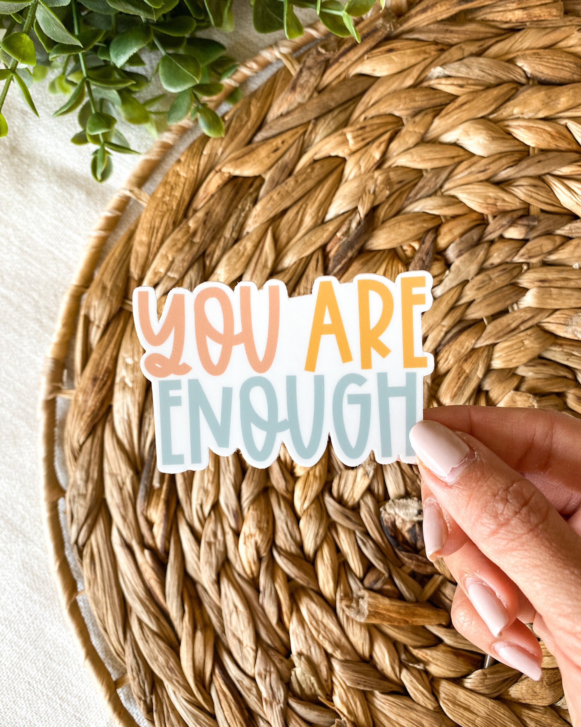 You Are Enough Sticker Motivational Sticker Vinyl - Etsy