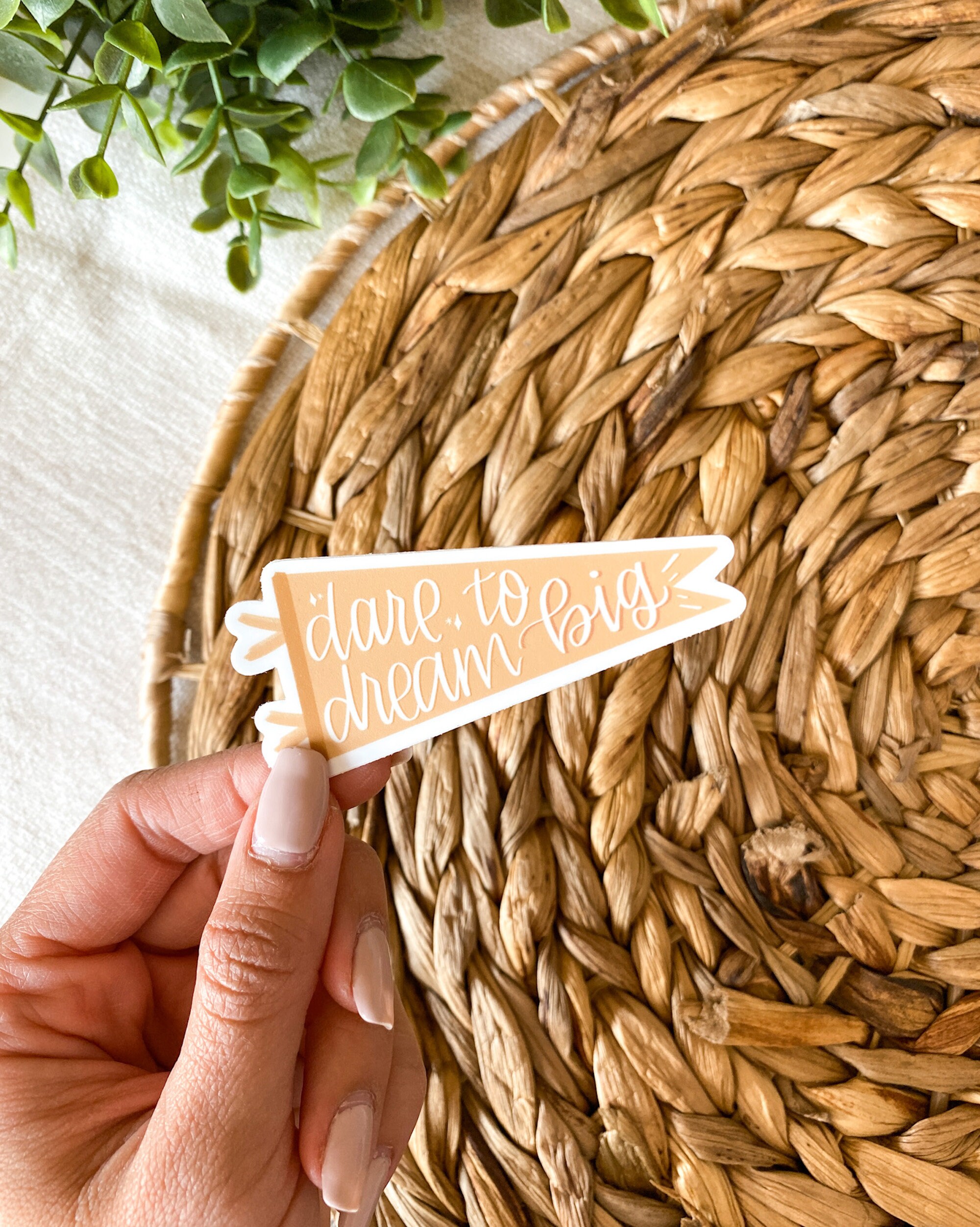 Dare to Dream Big Sticker Pennant Banner Sticker Positivity | Etsy