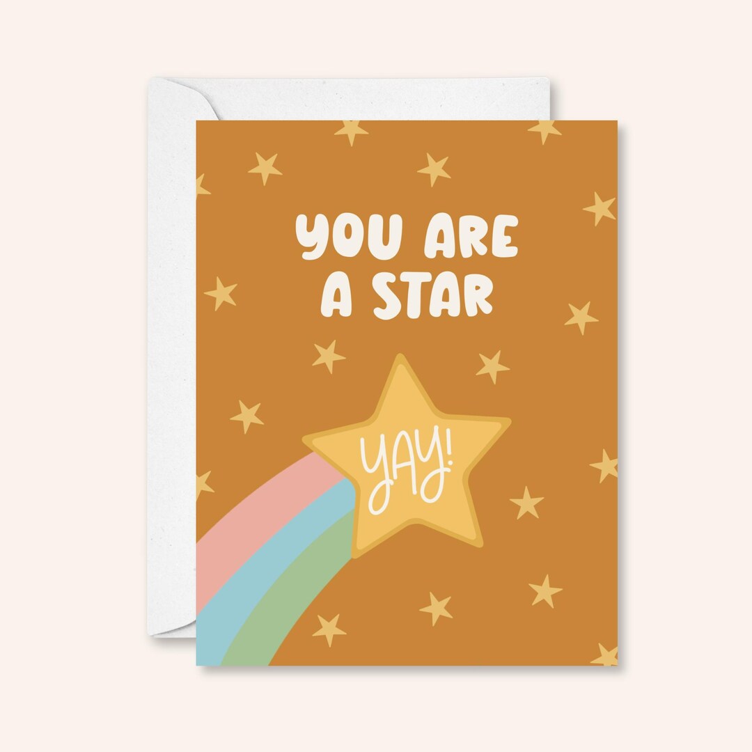 You Are A Star Sticker Card | Graduation Celebration, Keep up the Good ...