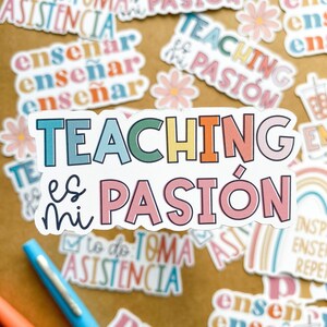 Spanish Bilingual Teacher Sticker Pack | Educator Decal, Multilingual ...