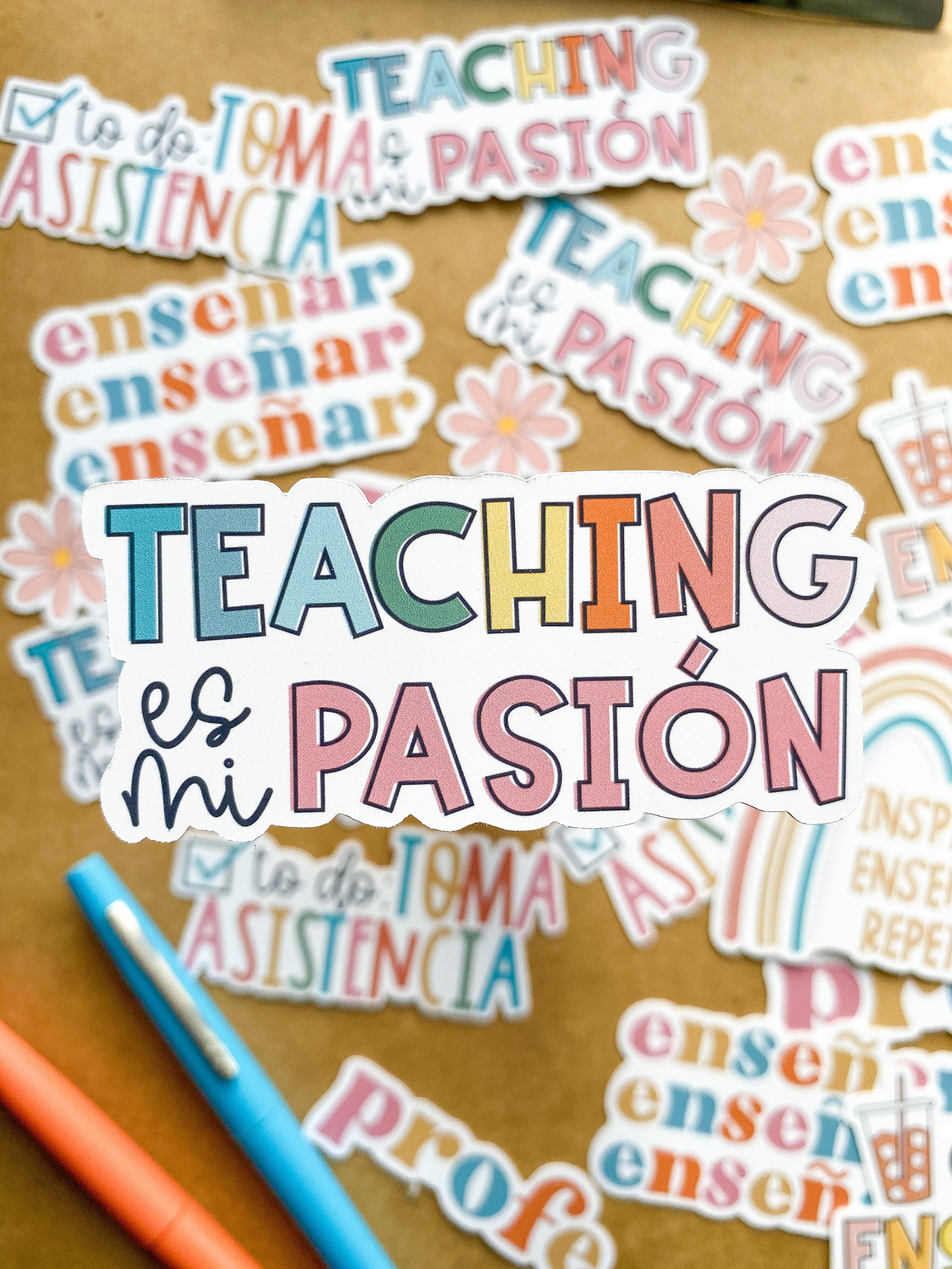 Spanish Bilingual Teacher Sticker Pack Teaching Decals | Etsy