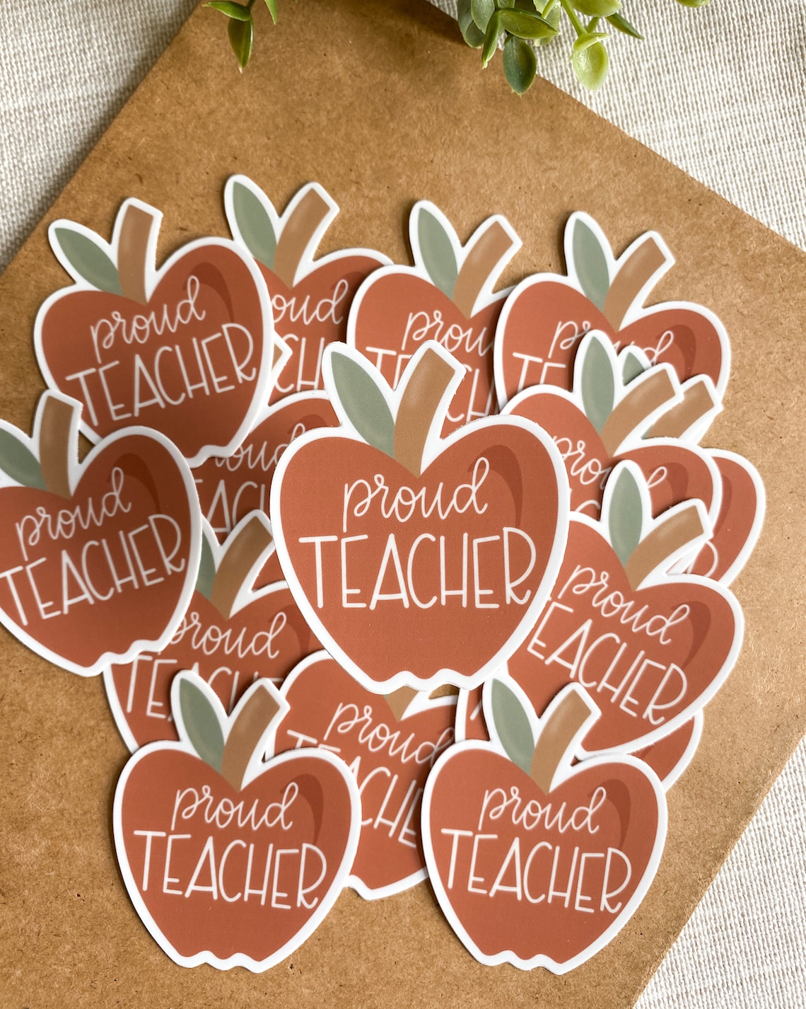 Apple Teacher Sticker Vinyl Waterproof Sticker Teacher | Etsy