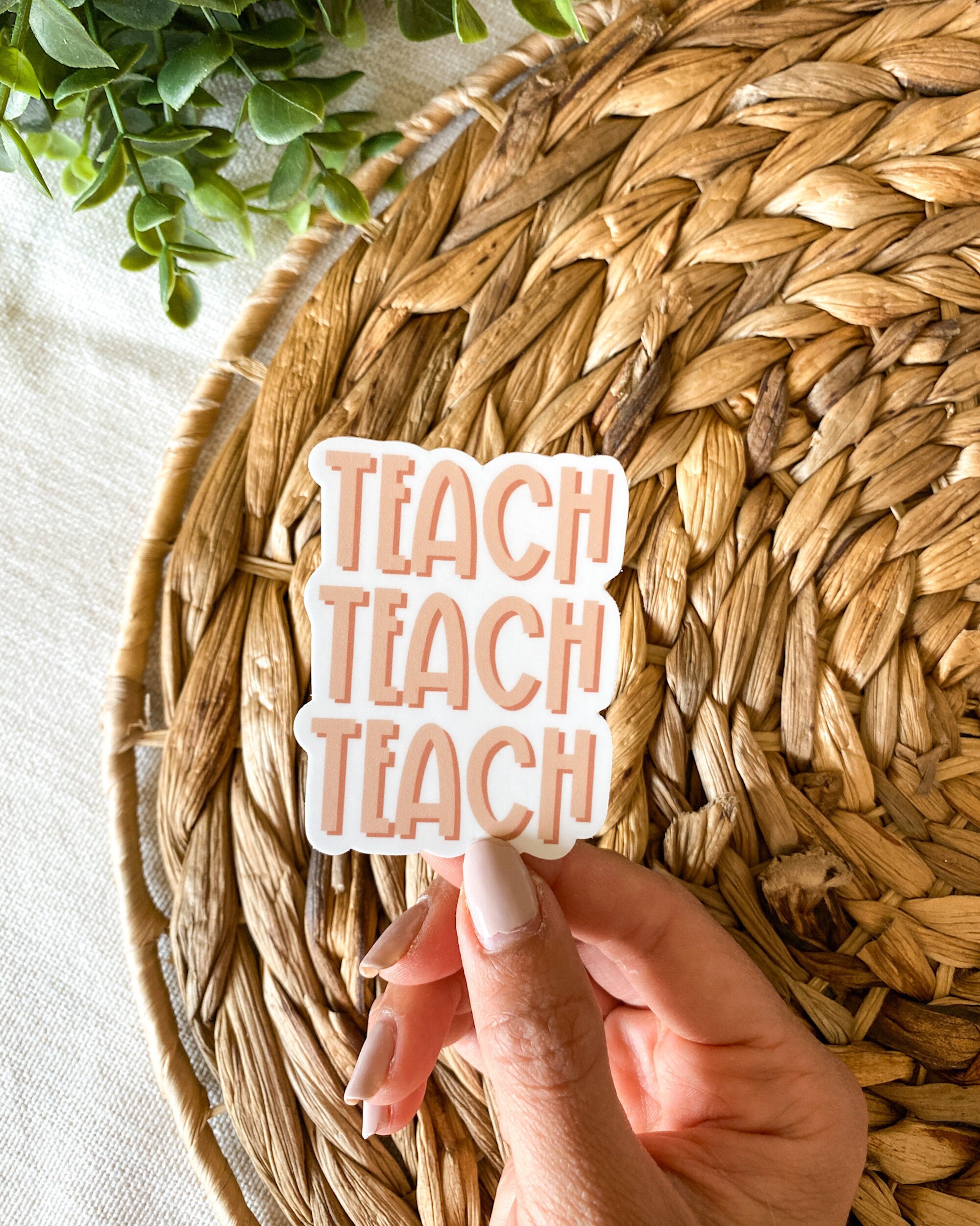 Teach Teach Teach Sticker Vinyl Waterproof Sticker - Etsy