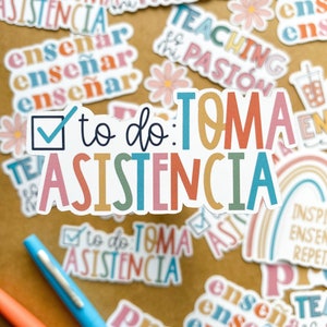 Spanish Bilingual Teacher Sticker Pack | Educator Decal, Multilingual ...