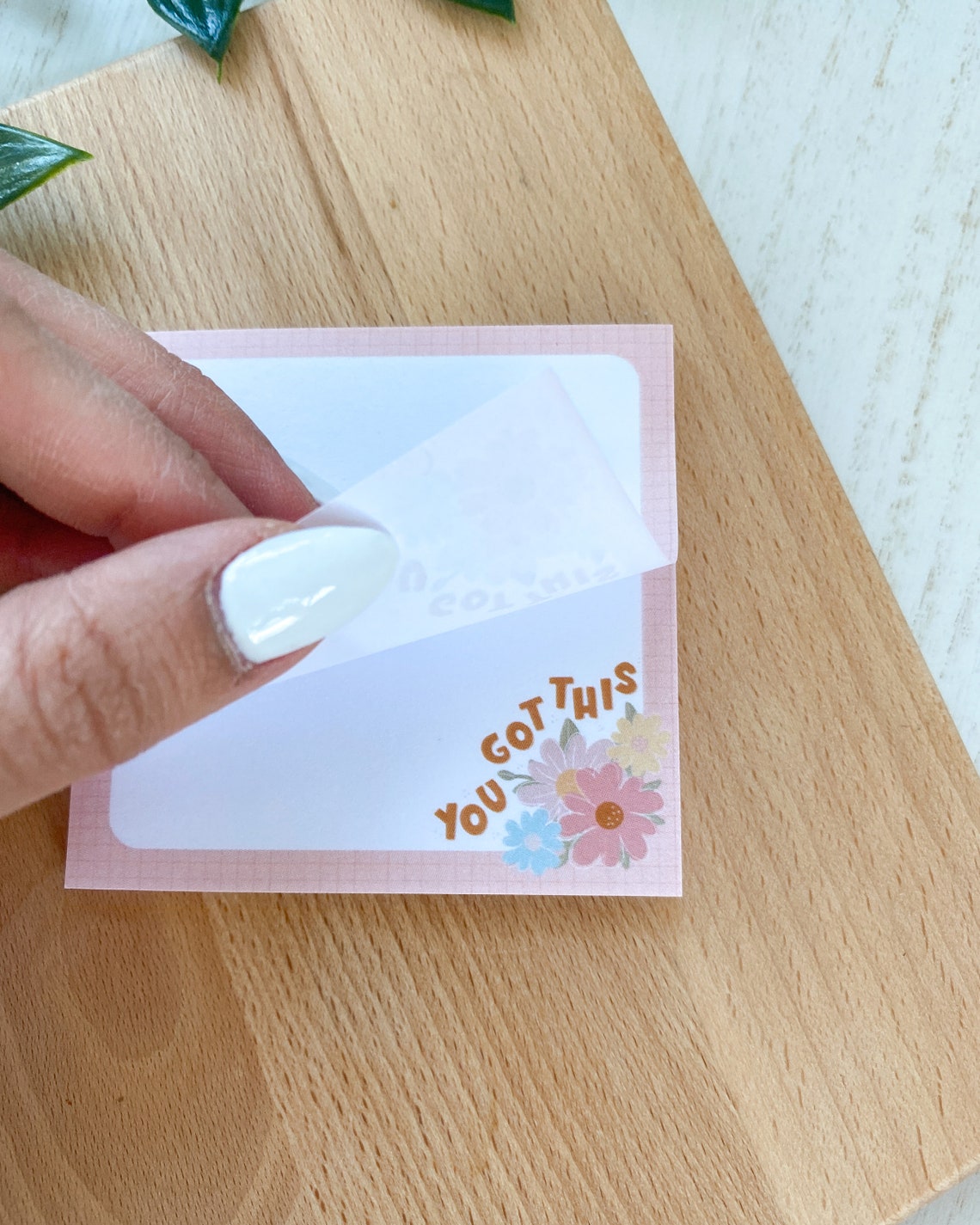 You Got This Floral Bouquet Sticky Notes | Mini Notepad, Cute ...