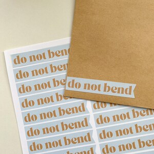 Do Not Bend Packaging Stickers Small Business Packaging, Shop Small ...