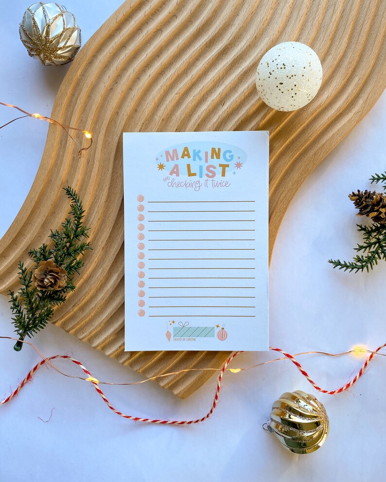 Making A List Checking It Twice Notepad Holiday Christmas - Etsy