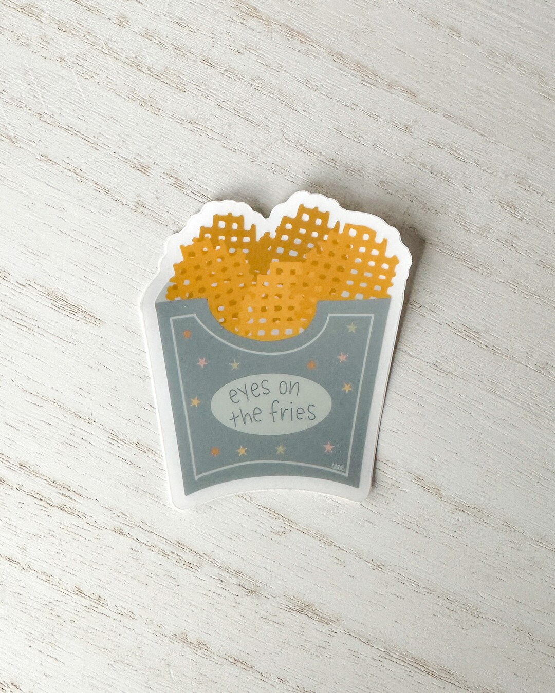 Eyes on the Fries Sticker | French Fries, Waffle Fries, Food Sticker ...