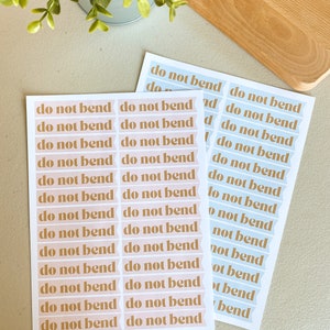 Do Not Bend Packaging Stickers Small Business Packaging, Shop Small ...