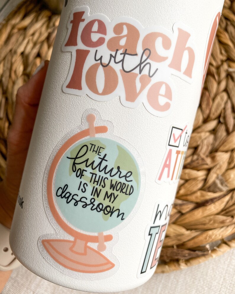 Teacher Sticker Pack Teacher Gifts Teach Vinyl Stickers - Etsy