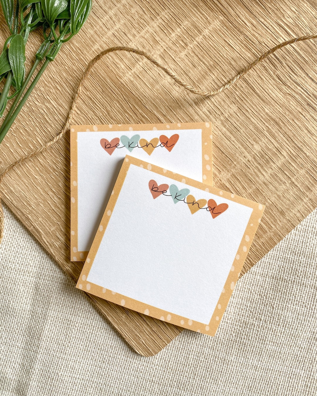 Be Kind Hearts Sticky Notes | Mini Notepad, Cute Office Supplies, Cute ...
