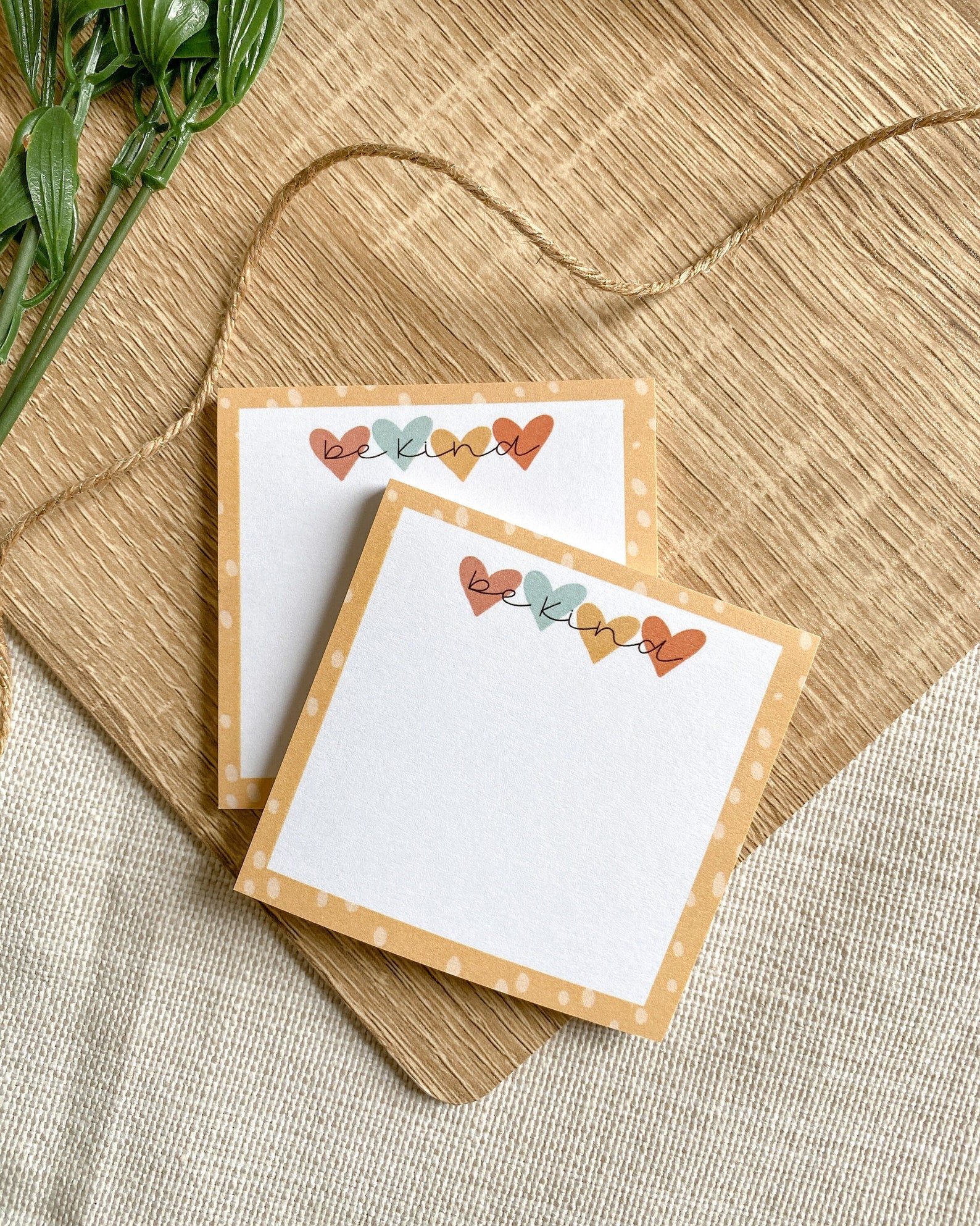 Be Kind Hearts Sticky Notes Mini Notepad Cute Office - Etsy