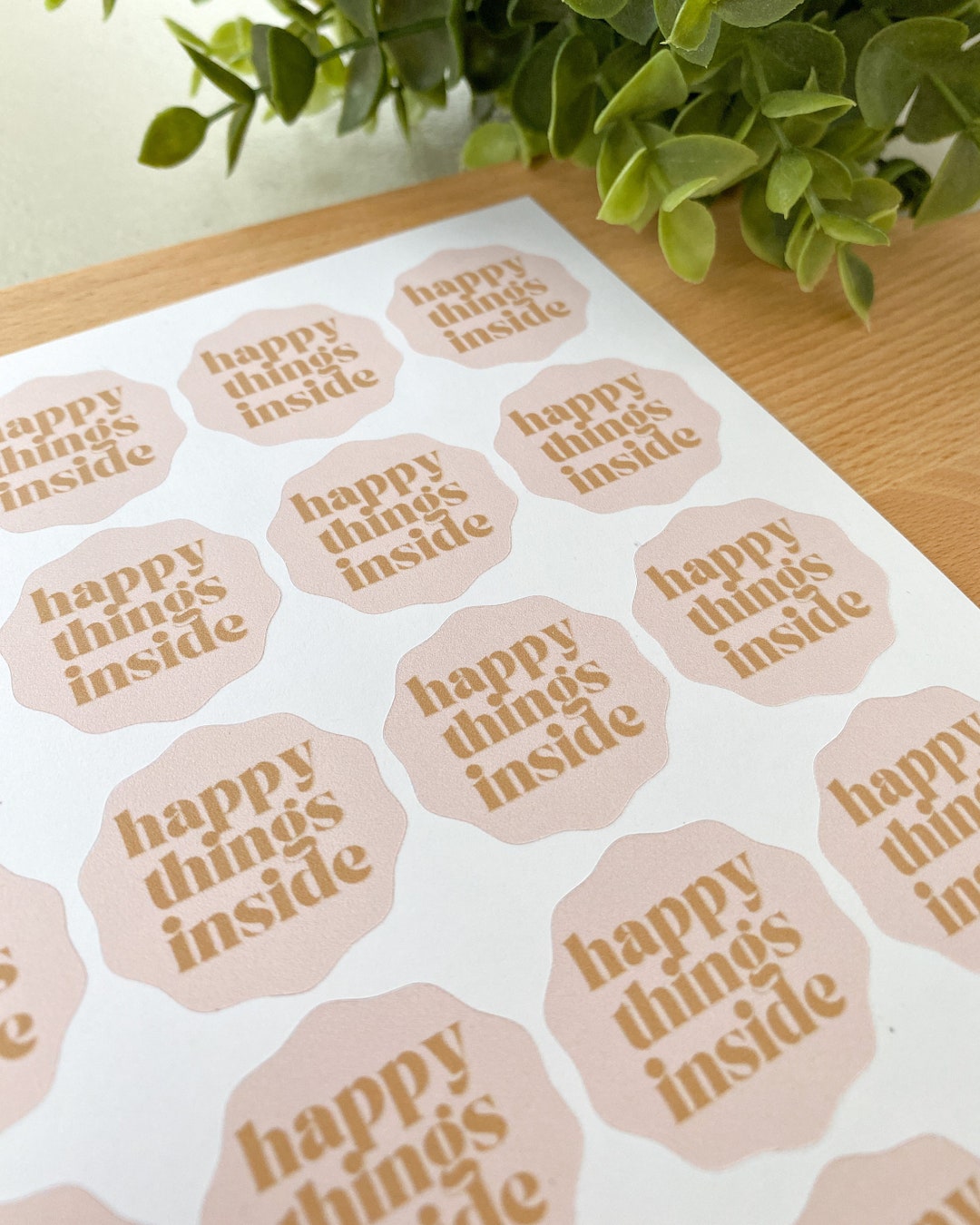 Happy Things Inside Packaging Stickers Small Business Packaging, Shop ...