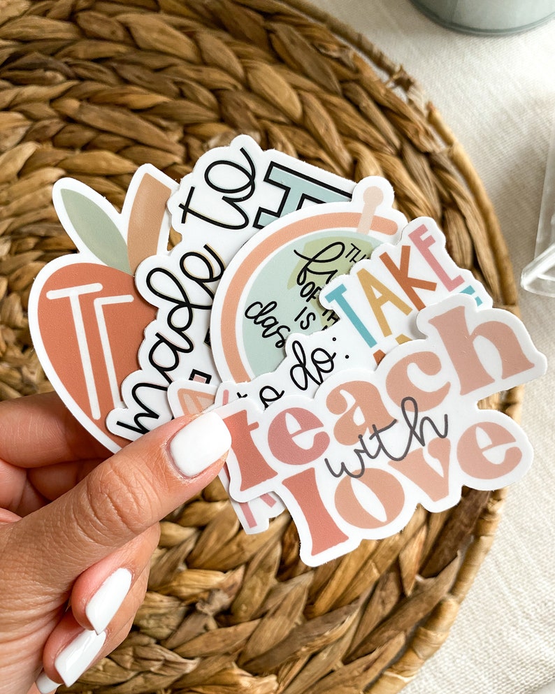 Teacher Sticker Pack Teacher Gifts Teach Vinyl Stickers - Etsy