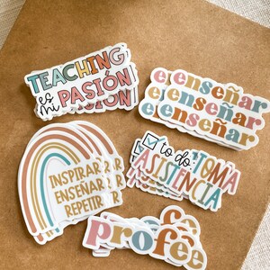 Spanish Bilingual Teacher Sticker Pack | Educator Decal, Multilingual ...