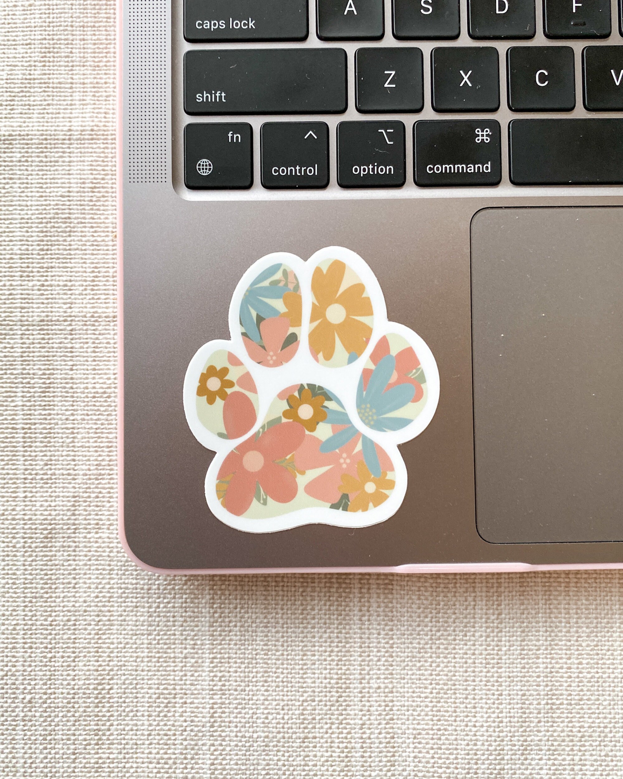 Floral Paw Sticker Vinyl Waterproof Sticker Dog Mom Dog Dad - Etsy