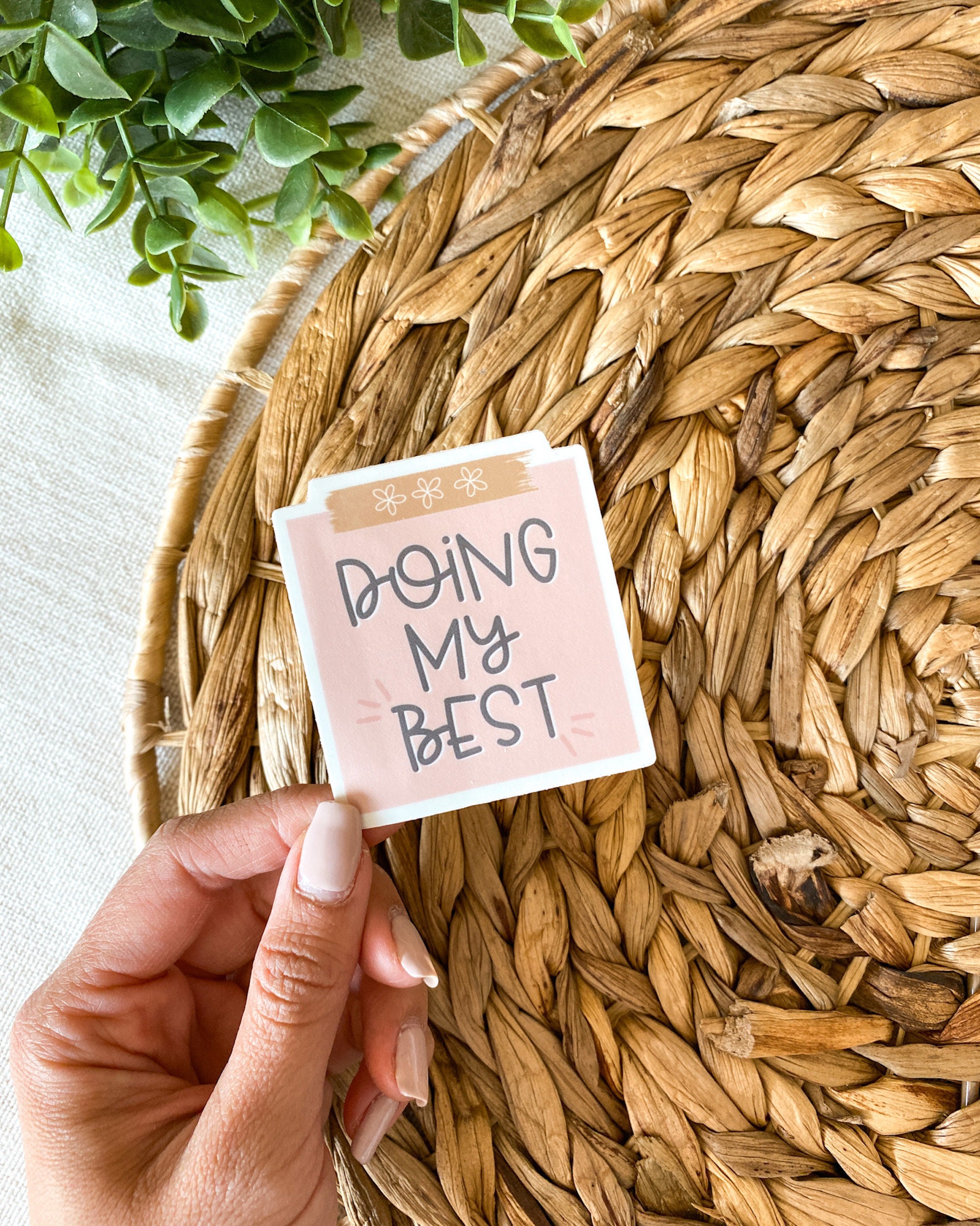 Doing My Best Sticker Sticky Note Sticker Positivity | Etsy