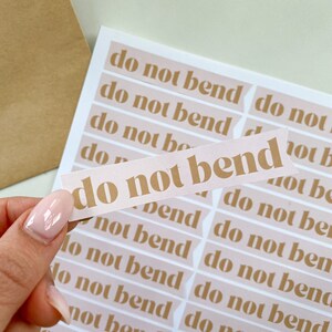 Do Not Bend Packaging Stickers Small Business Packaging, Shop Small ...