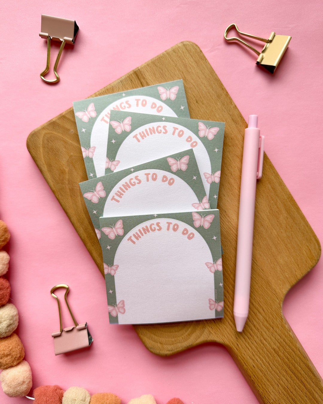 Butterfly Sticky Notes | Spring Notes, to Do List, Checklist Pad, Mini ...